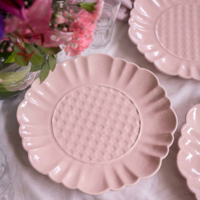 Blush Pink Artisanal Ceramic Dinner Plates – Amalfiee Ceramics