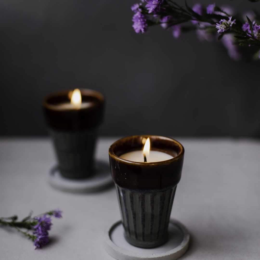 Popsicle Exclusive Blue Ceramic Glass Scented Candle – Amalfiee Ceramics