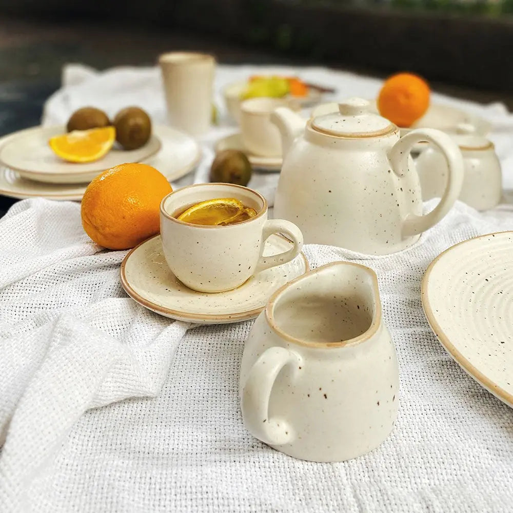 Shwet Handmade Breakfast Ceramic Tea Set (7pcs) Amalfiee_Ceramics ...