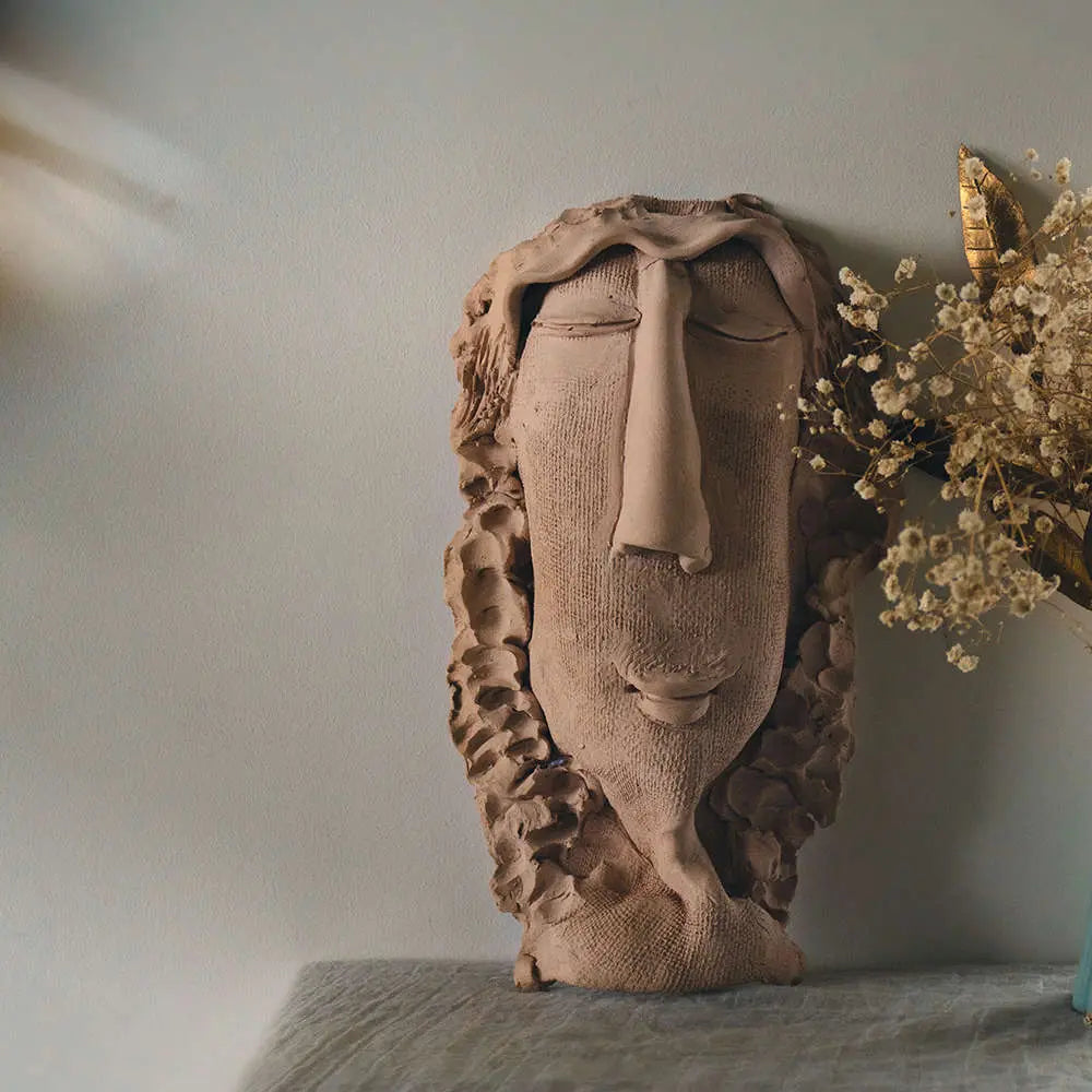 Terracotta Quirky Face Mask Wall Décor Amalfiee_Ceramics – Amalfiee ...